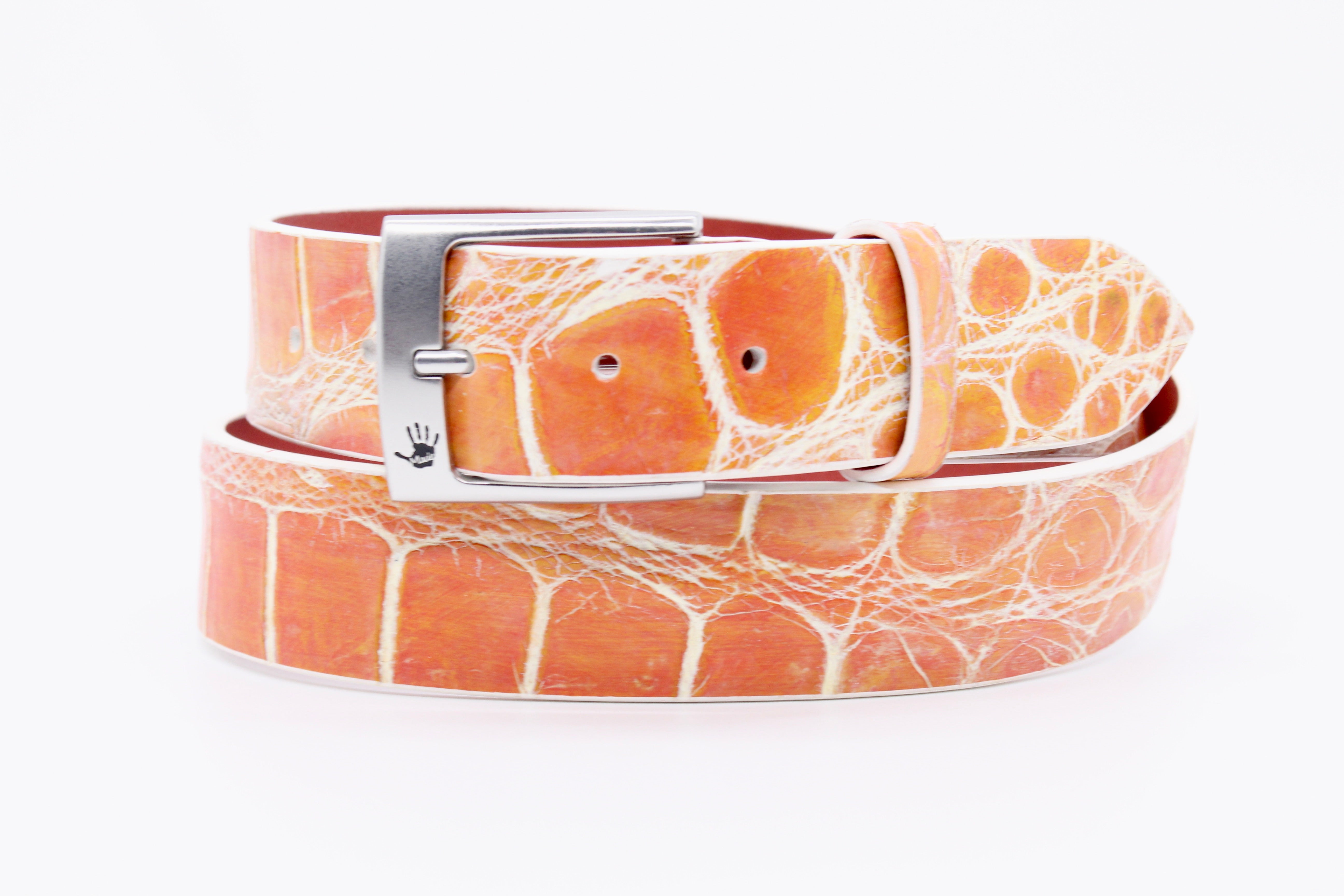 Gibbons Handmade - Hand-Painted Belts & Accessories | "Orange Whip ...
