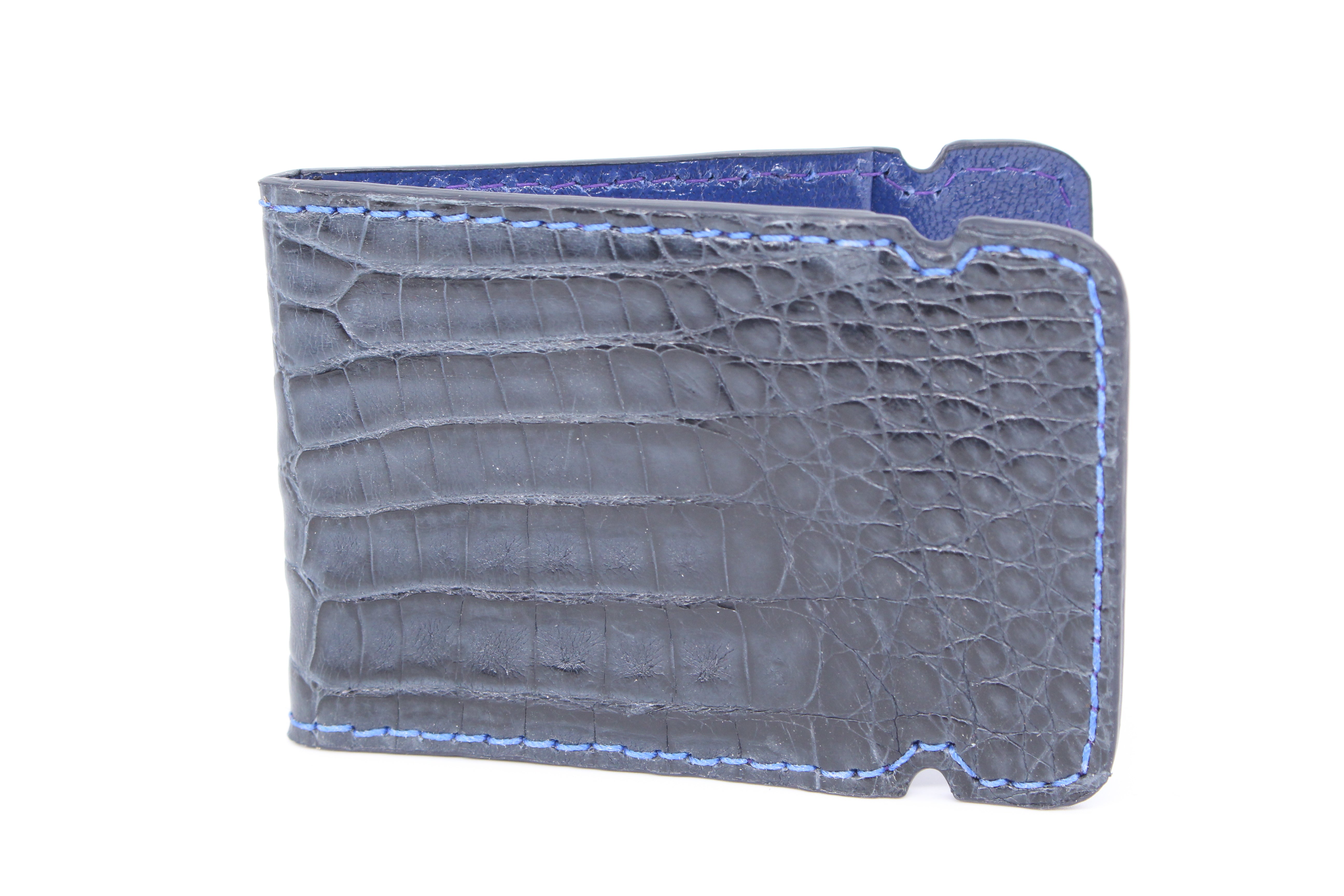 Gibbons Handmade - Wallets | Navy Alligator Cash Cover – Patrick ...