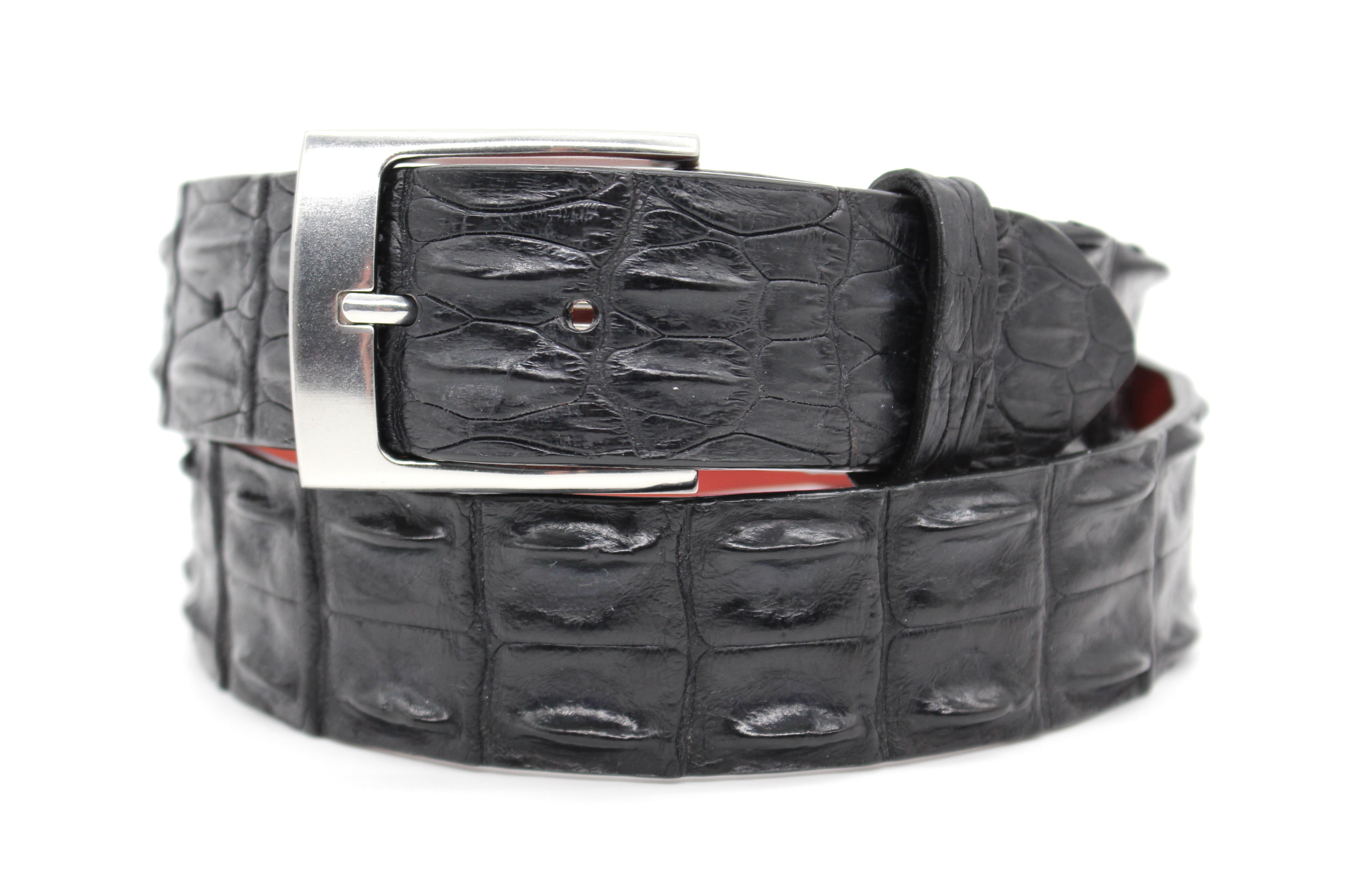 37" Black Salt Water Crocodile Belt – Patrick Gibbons Handmade