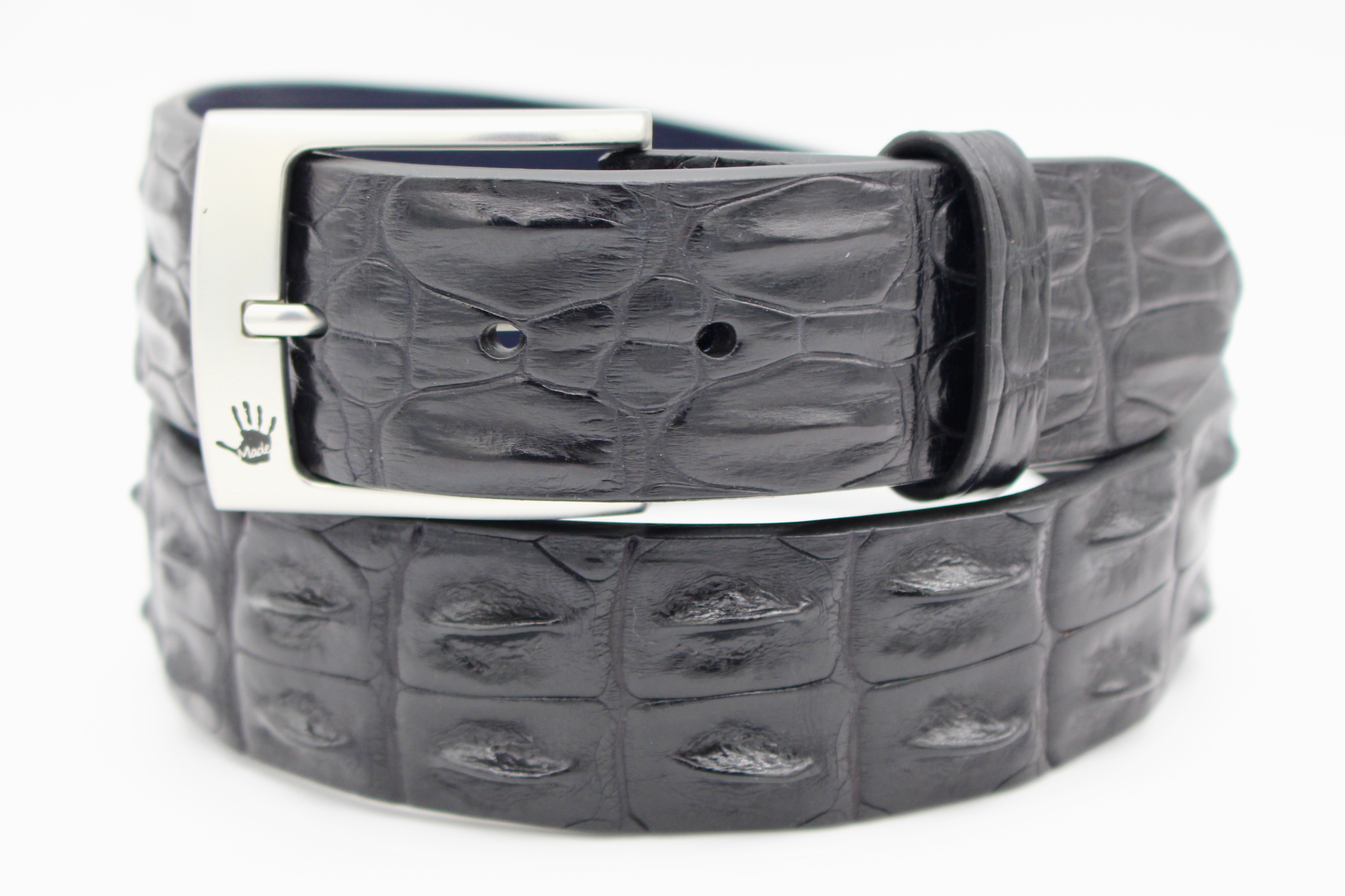 34" Black Australian Salt Water Crocodile Belt – Patrick Gibbons Handmade