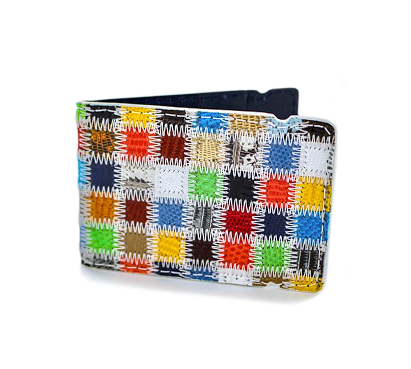 Gibbons Handmade - Wallets | "Stained Glass" Lizard Patchwork Cash ...